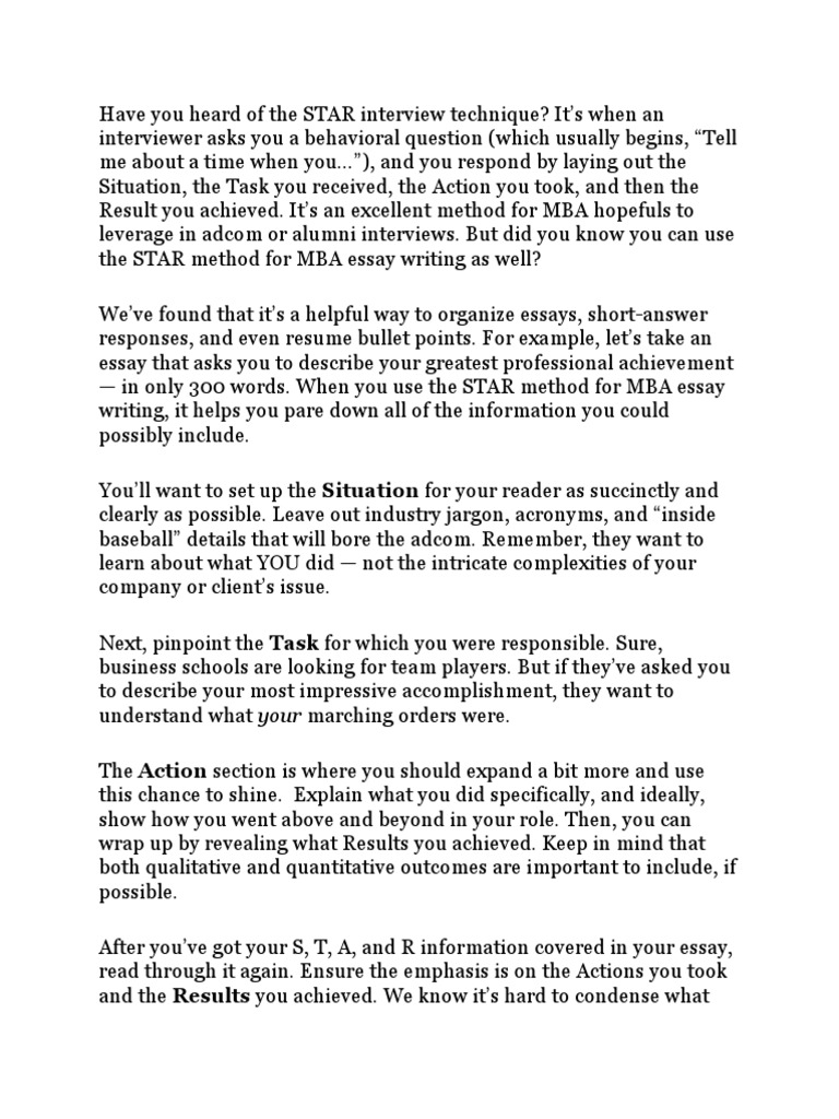 Have You Heard of The STAR Interview Technique | PDF