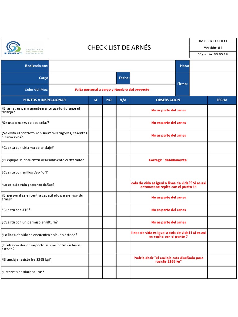 FTEC54 - Check List Escaleras | PDF