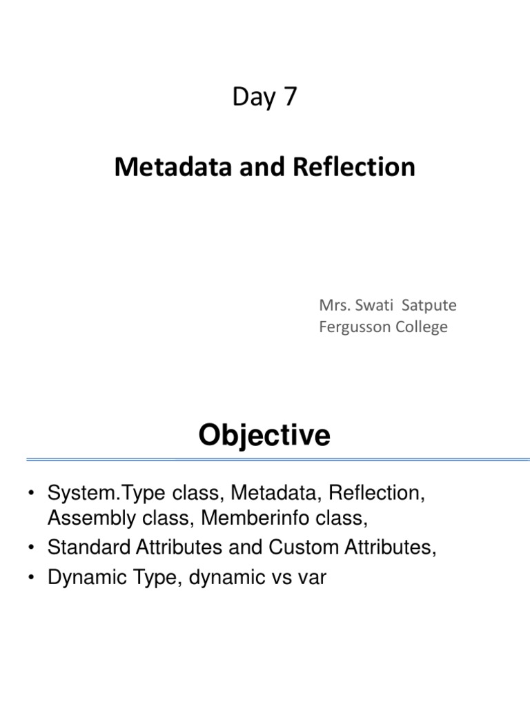 Day 7 Reflection Metadata Download Free Pdf Class Computer Programming Method Computer 9950