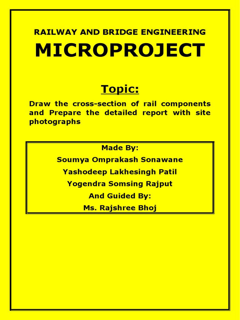 Railway and Bridge Engineering Microproject | PDF