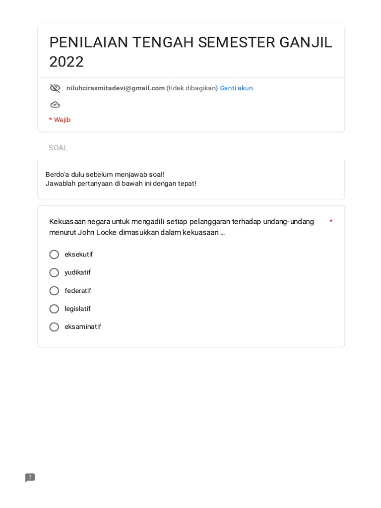 Penilaian Tengah Semester Ganjil 2022 PDF | PDF