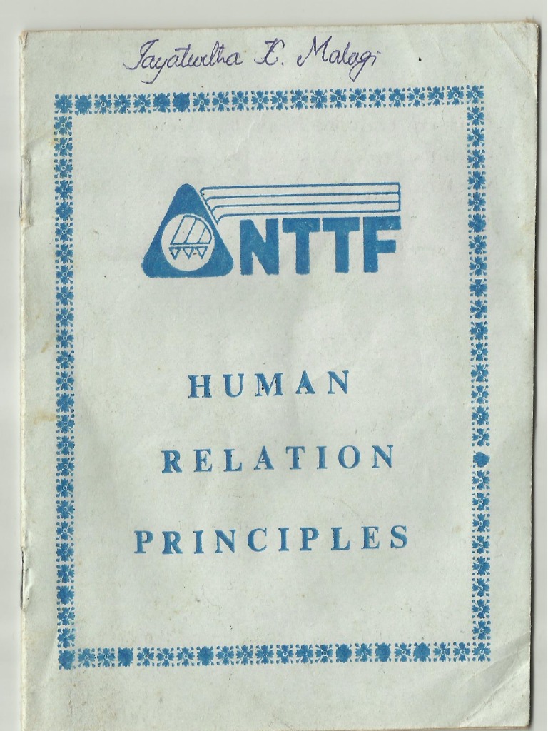 NTTF - Human Relation Principles-1 | PDF