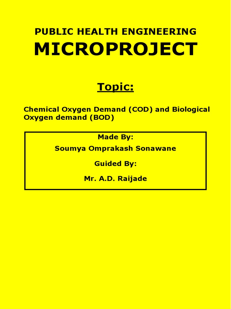 Public Health Engineering Microproject | PDF | Sewage | Waste Treatment Technology