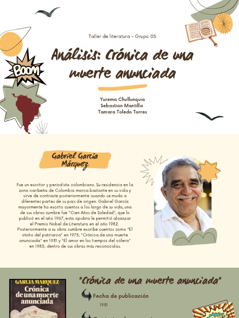 Análisis Crónica de Una Muerte Anunciada | PDF