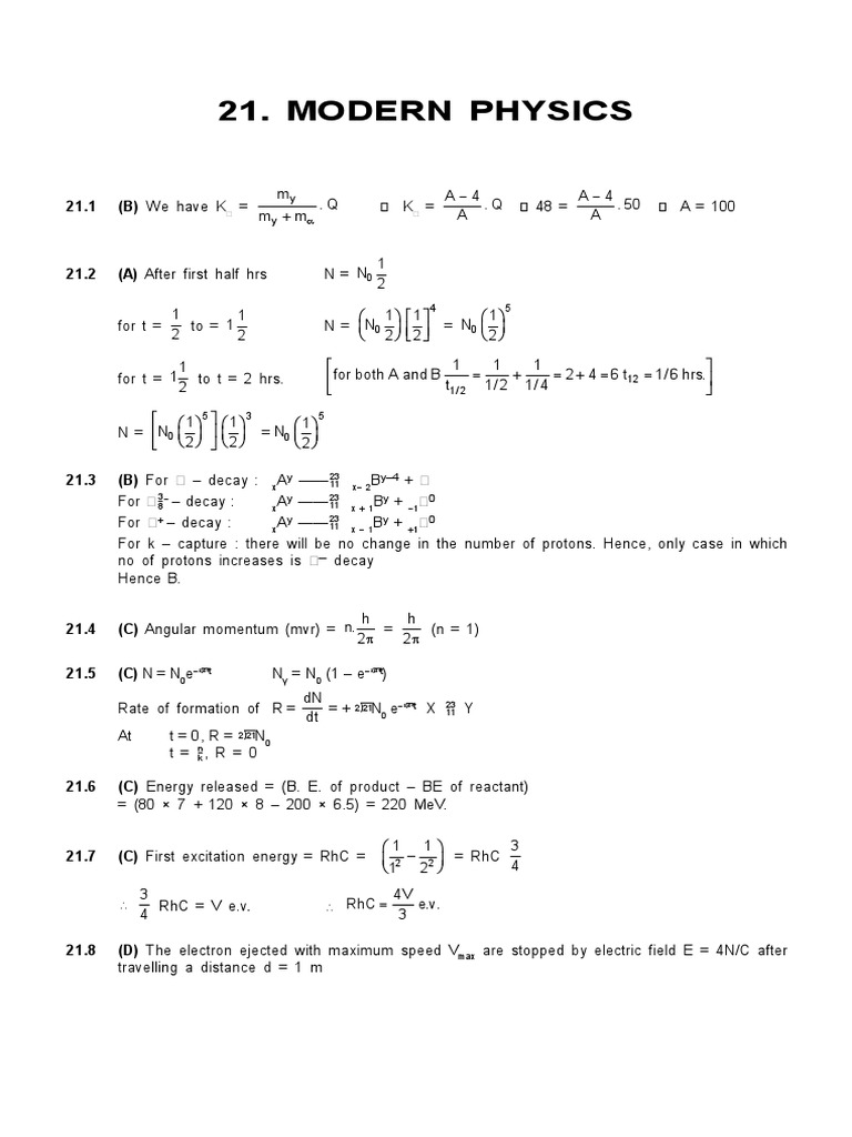 Solution | PDF | Electronvolt | Nuclear Reaction