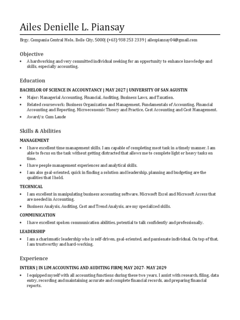 Functional Resume Template | PDF