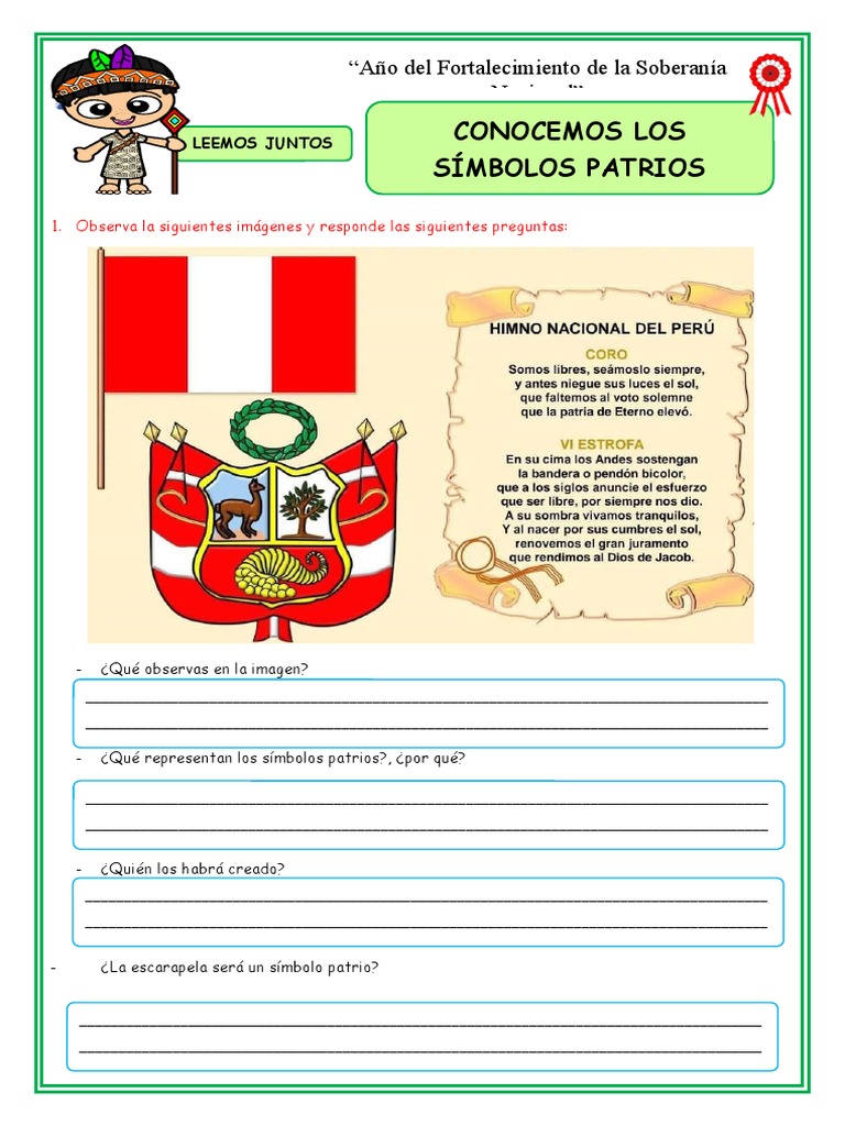 Act-Martesleemos Juntos-Leemos Sobre Los Símbolos Patrios | PDF | Los ...