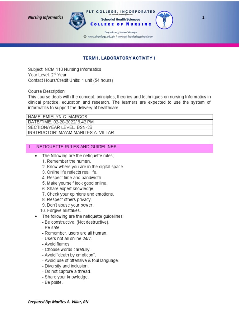 Activity 1. | Descargar gratis PDF | Personal Digital Assistant | Computing