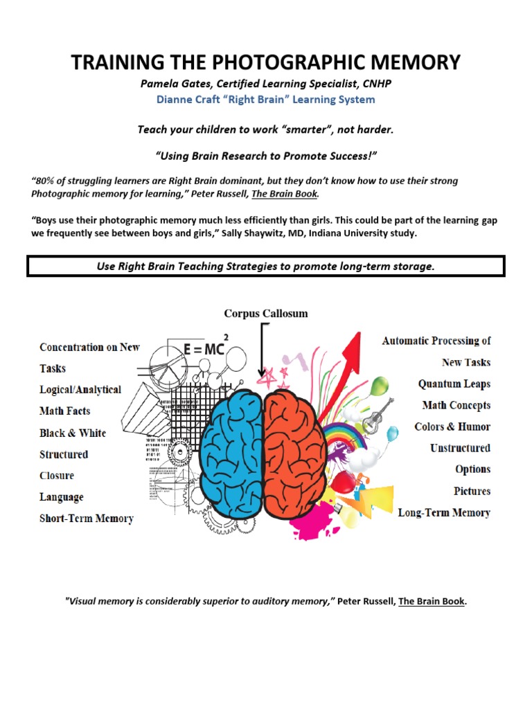 INCH20185 Training The Photographic Memory | PDF | Learning | Vocabulary