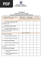 Early Grade Reading Assessment Score Sheet in Filipino | PDF