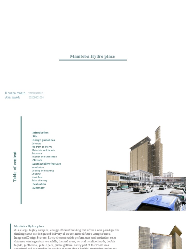 Manitoba Hydro Place: Sustainable Design Insights | PDF | Energy ...