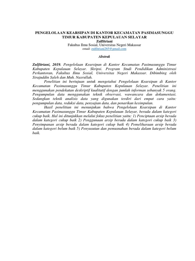 Contoh Makalah Magang | PDF