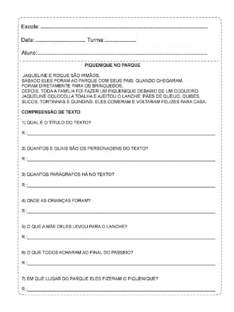 Prova 6 Ano Português | PDF