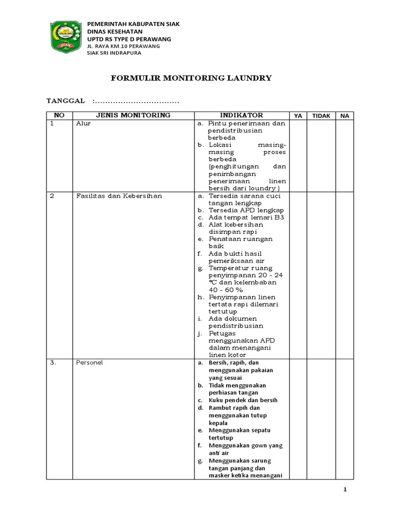 Monitoring Laundry Oke | PDF