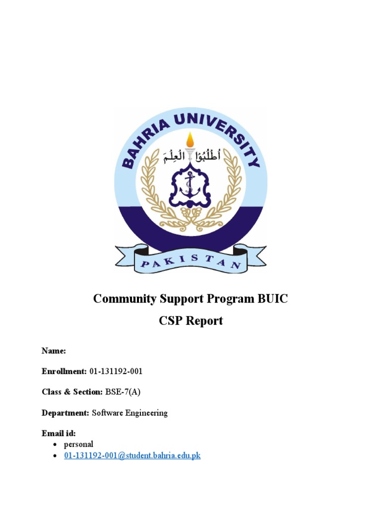CSP Report Format | PDF