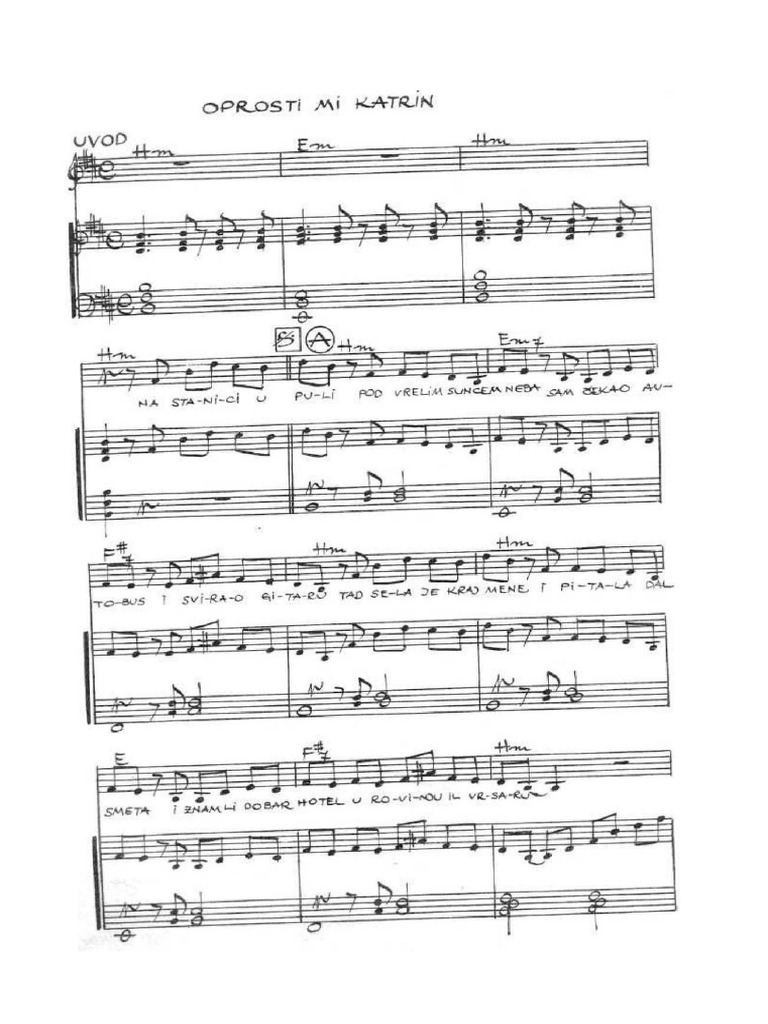 Balasevic Oprosti Mi Katrin | PDF