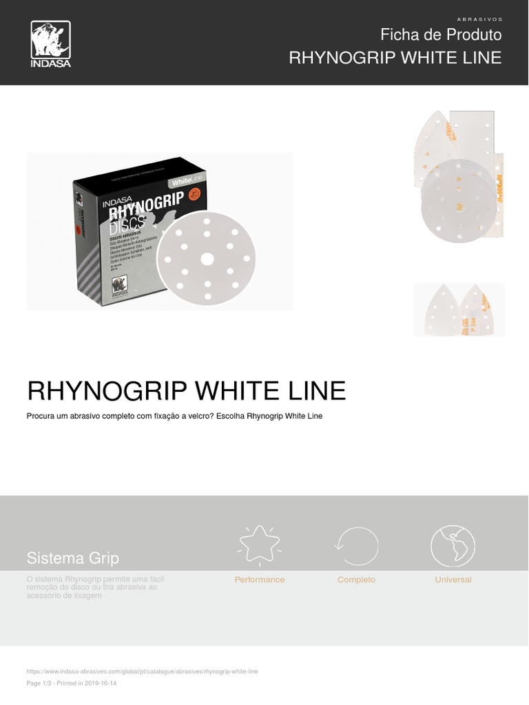 Rhynogrip White Line | PDF | Abrasivo | Madeira