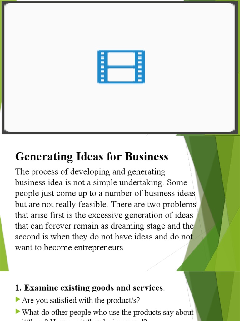Generating Ideas For Business | PDF | Brand | Marketing