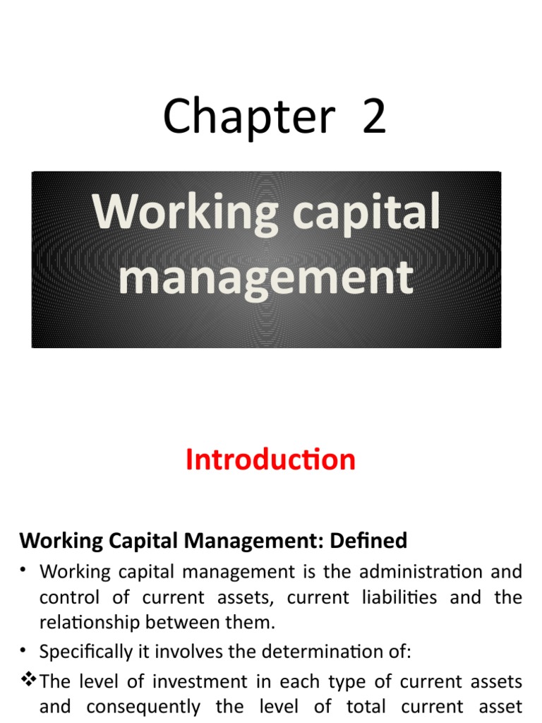 Understanding Working Capital Management | PDF | Working Capital | Inventory