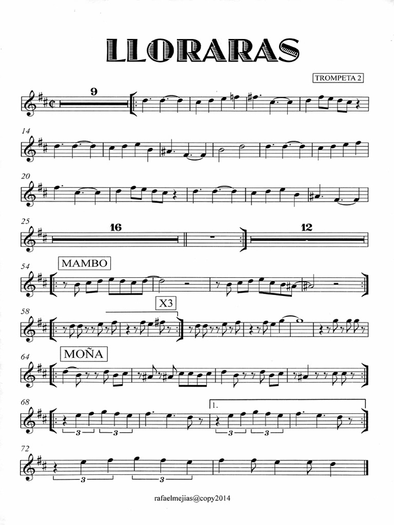 Lloraras Tenor Sax | PDF