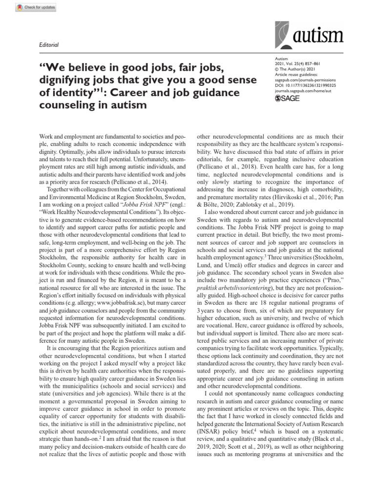 Evidence #3 Bölte, S. (2021) . | PDF