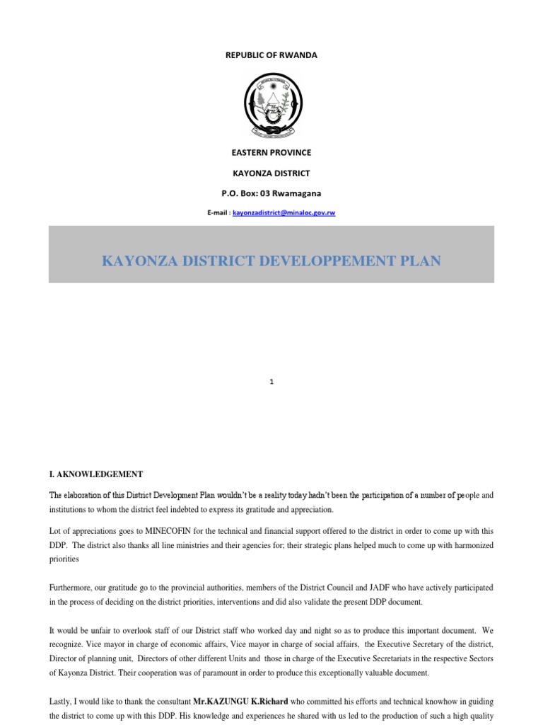 Kayonza 2013-2018 | PDF | Agriculture | Governance