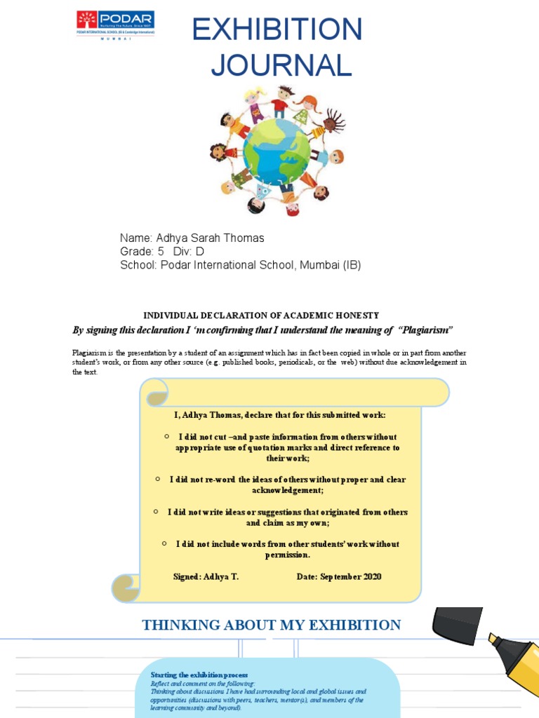 Exhibition Journal Final | PDF | Learning | Gender