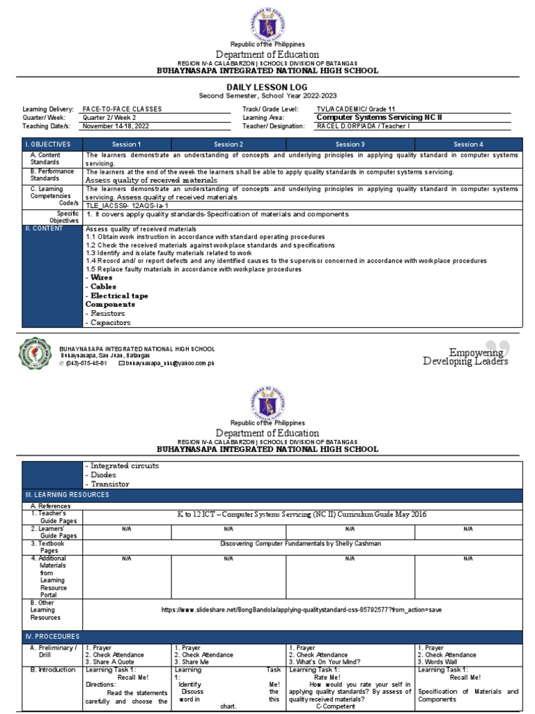 CSS DLL W-2 | PDF | Learning | Teaching Method