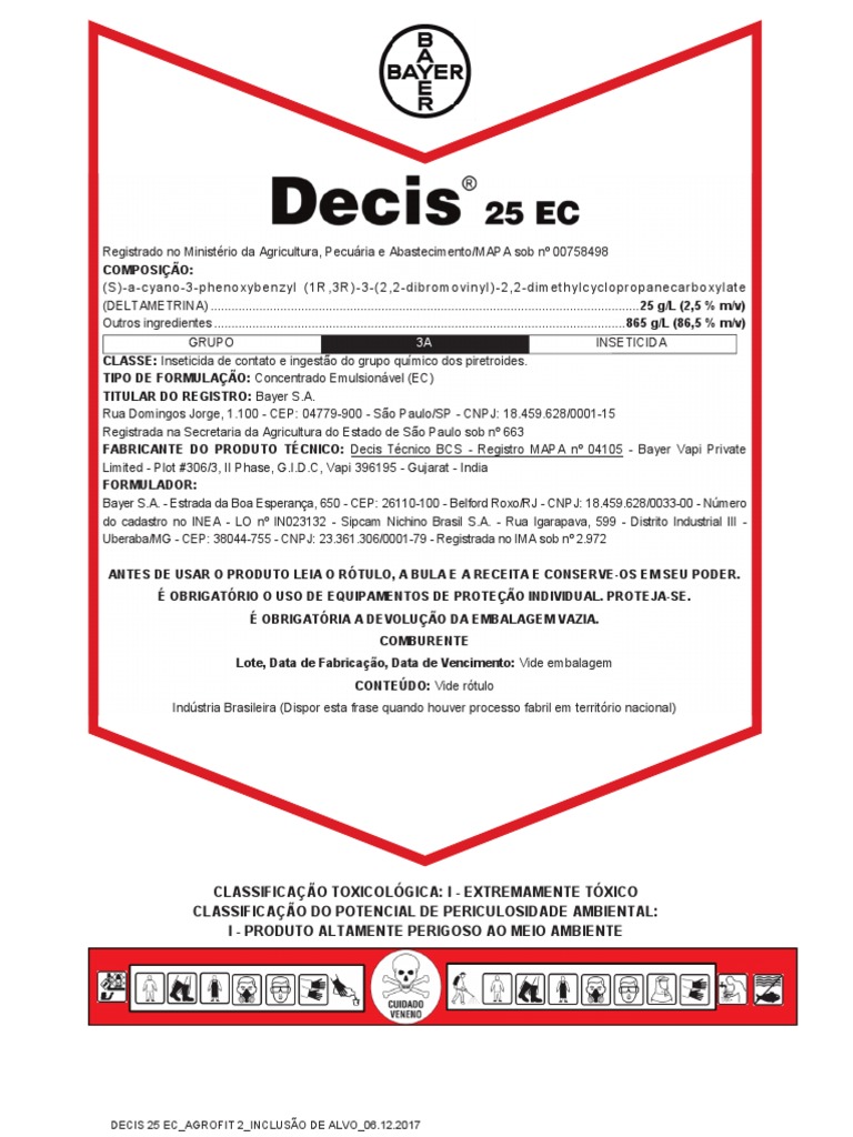 0bc15 Bula Decis Inseticida | PDF | Brócolis | Inseticida