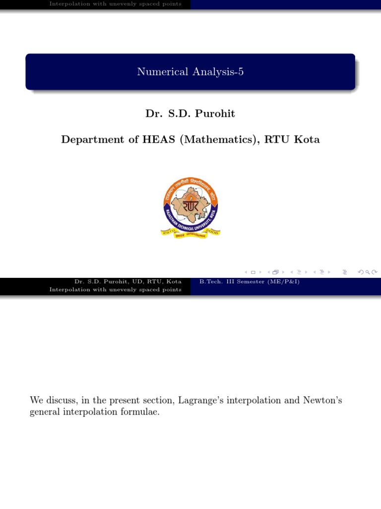 Numerical Analysis-5 | PDF | Interpolation | Mathematics Numerical Analysis-5 | PDF | Interpolation | Mathematics
