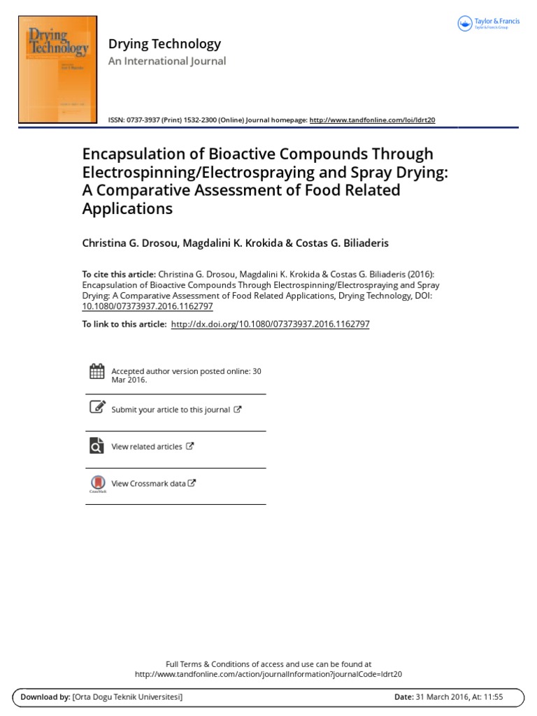 Encapsulation Of Bioactive Compounds Through Pdf Emulsion Chemistry
