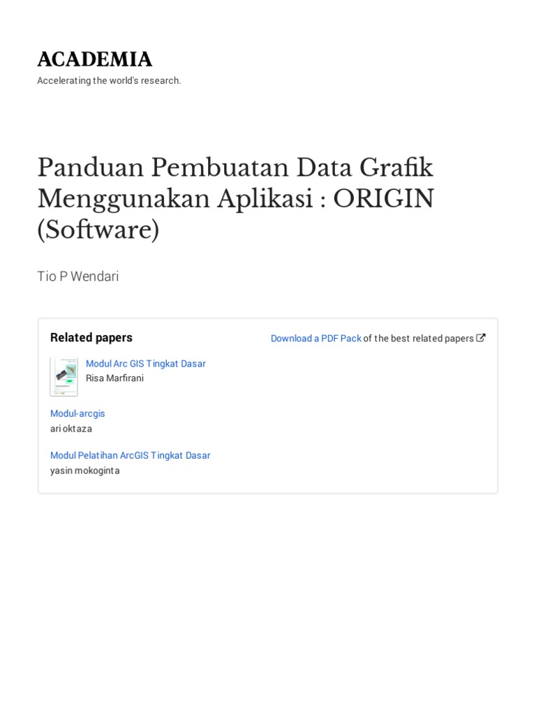 Panduan Pembuatan Data Grafik Menggunakan Aplikasi Origin Software | PDF