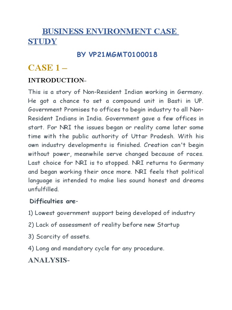 Business Environment Case Study Dvishnu Deva | PDF | Interest | Procter ...