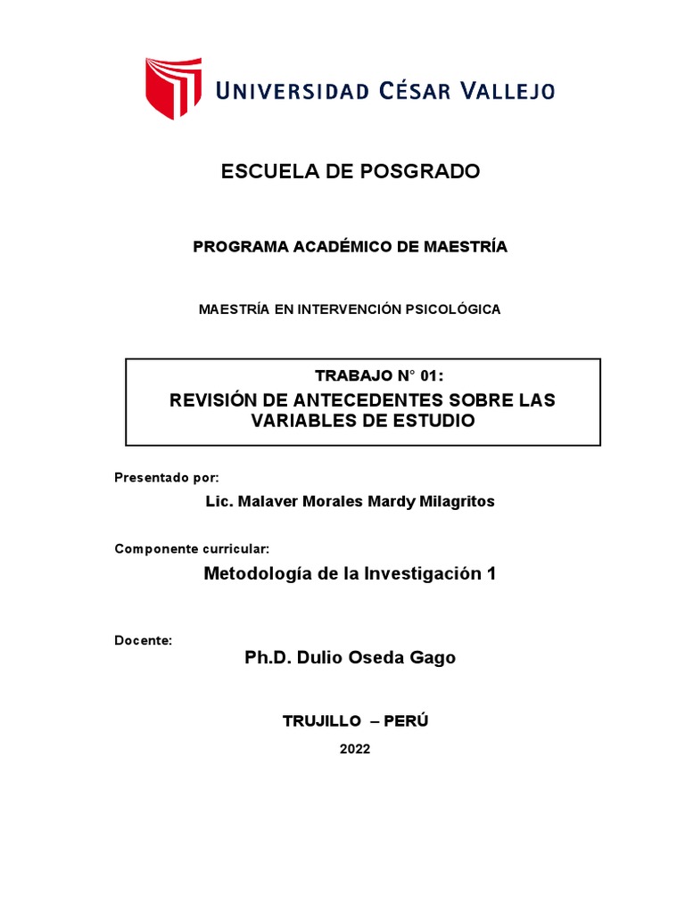 Trabajo #01 - Malaver | PDF