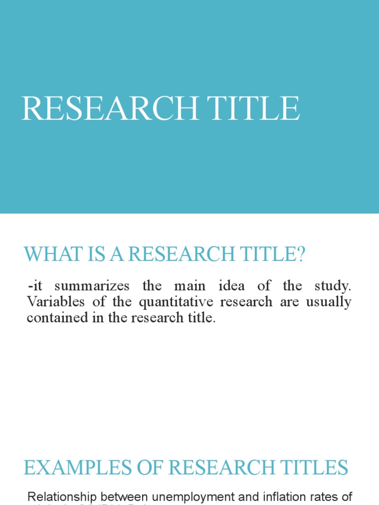 Research Title | Download Free PDF | Curriculum | Socioeconomic Status
