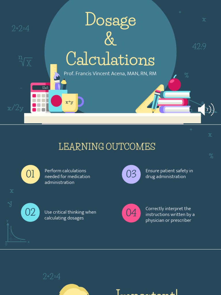 Medication Dosage and Calculations | PDF | Chemistry | Dose (Biochemistry)