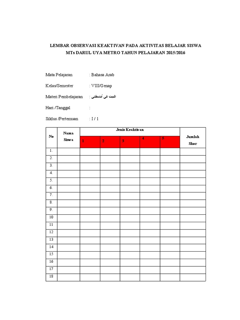 Lembar Aktivitas Siswa | PDF