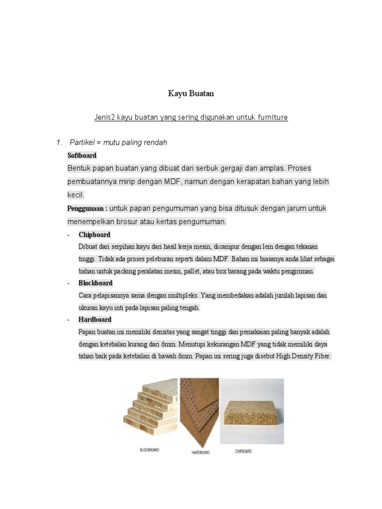 Kayu Buatan (Pertemuan Ke 9 | PDF