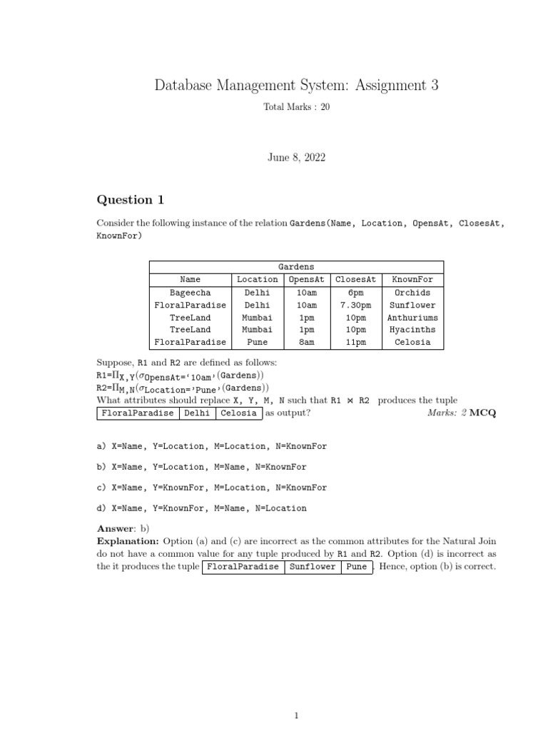 Assignment 3 Dbms Jul 2022 Pdf Data Management Computing 3235