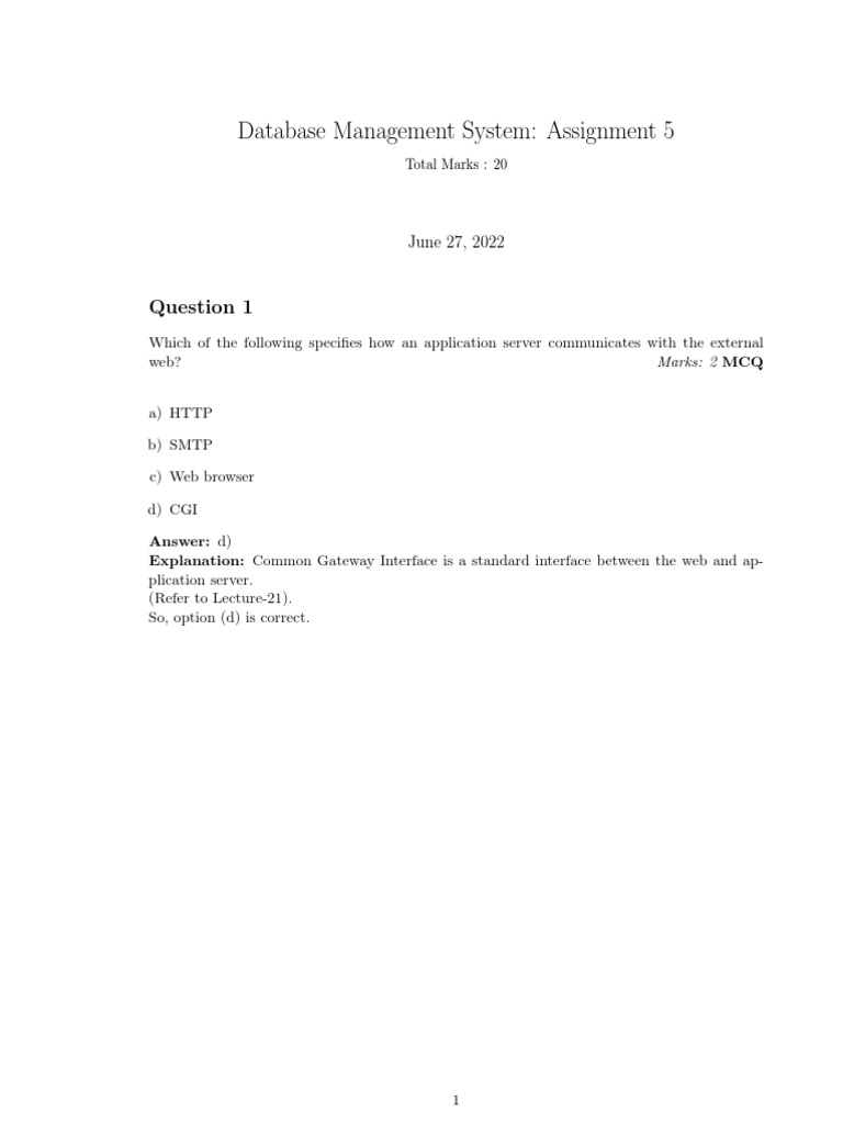 Assignment 5 DBMS JUL 22 | PDF | Disk Storage | Software