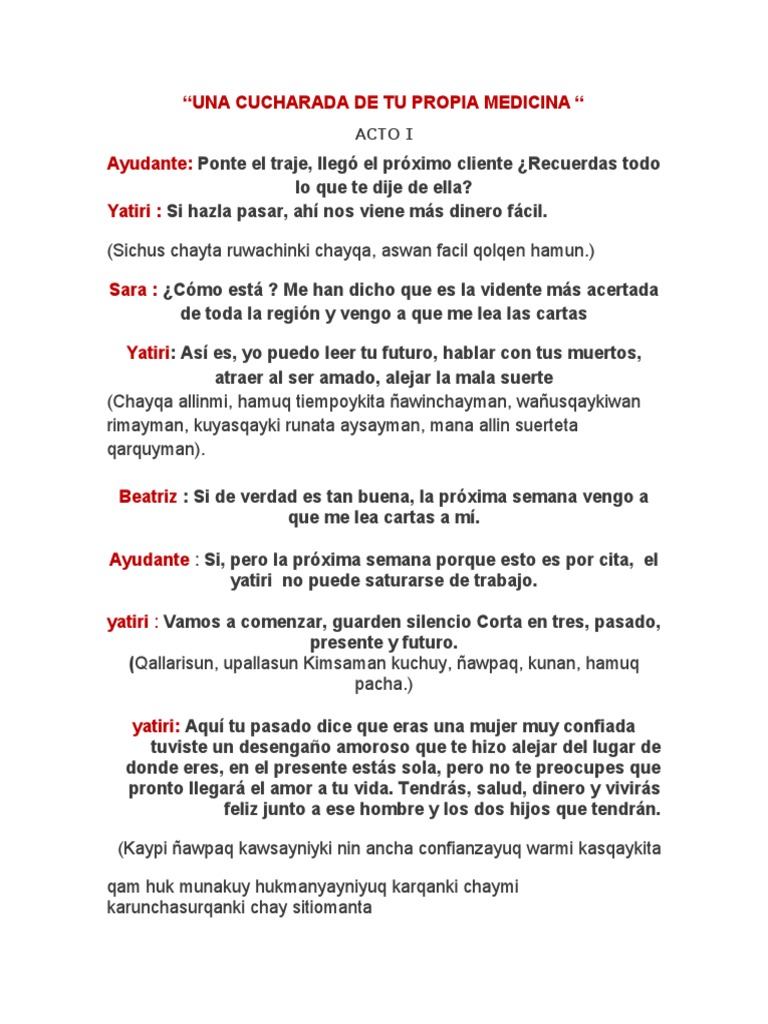 Una Cucharada de Tu Propia Medicina | PDF