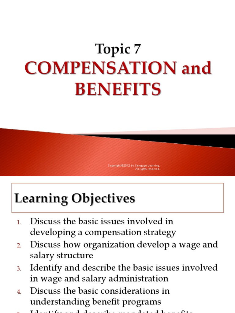 Topic 7 Compensation and Benefits | PDF | Compensation And Benefits ...