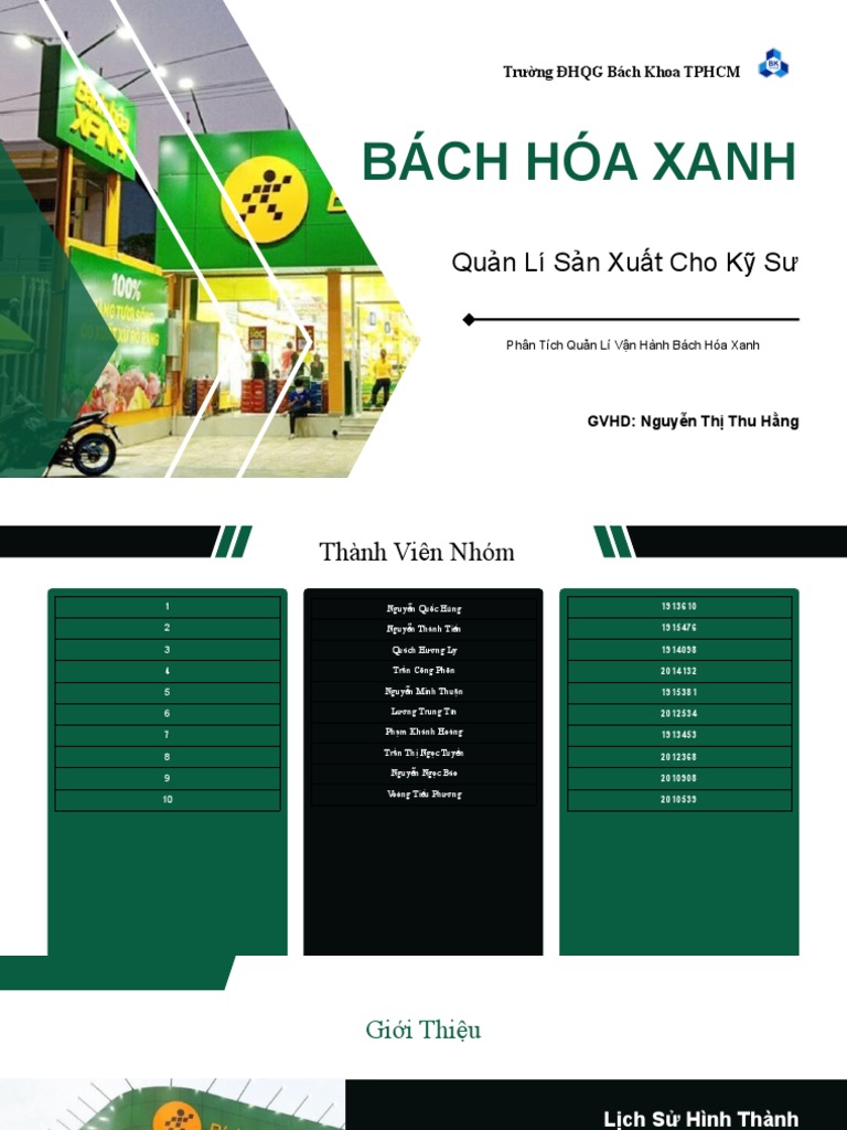Bách Hóa Xanh BTL QLSX | PDF