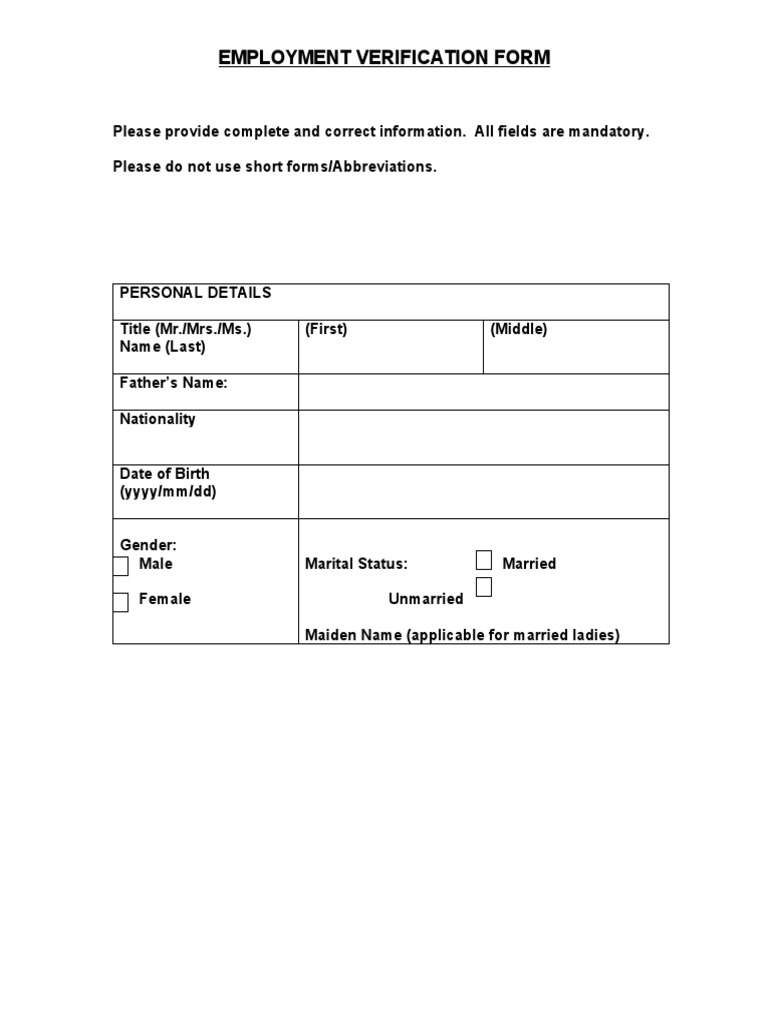 EVF Format | Download Free PDF | Employment