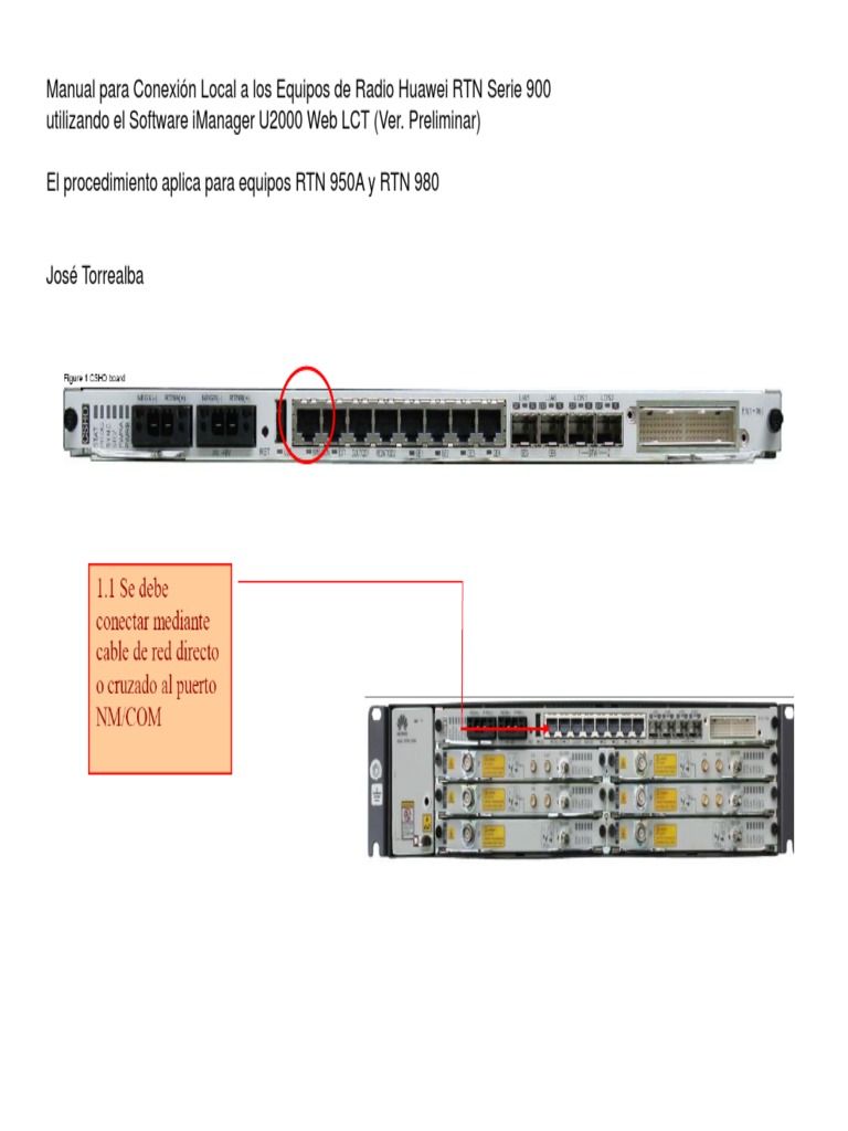 Manual Huawei RTN 900 | PDF | Contraseña | Dirección IP