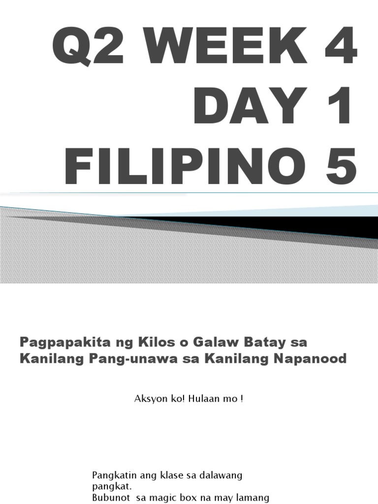 Filipino Week 4 | PDF