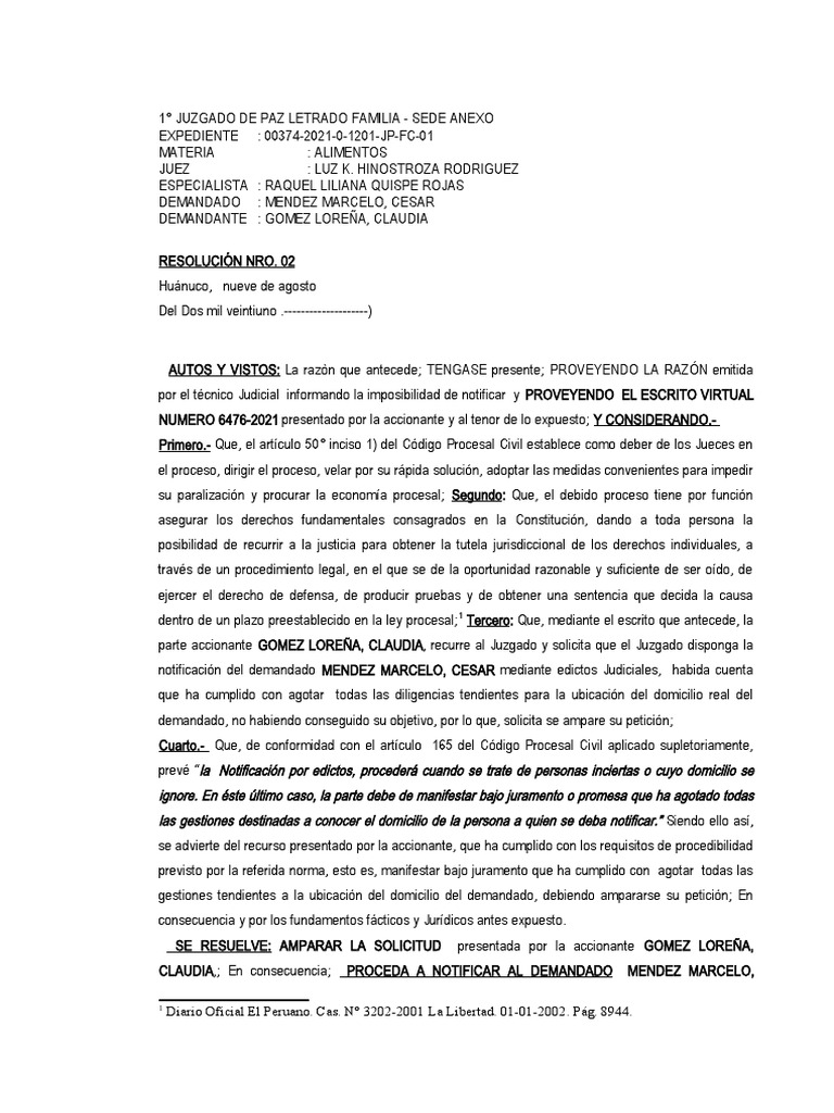 Amparar Solicitud de Not Poor Edicto | PDF | Derecho