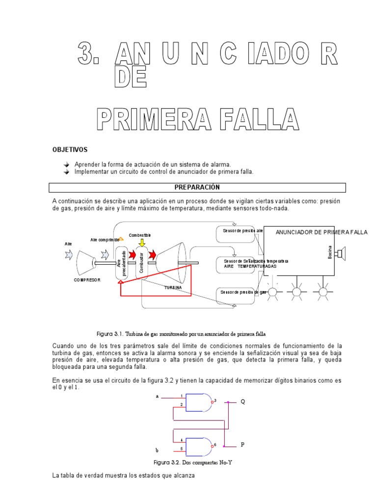 8-3 Anunciador de Primera Falla V | PDF | Puerta lógica | Presión