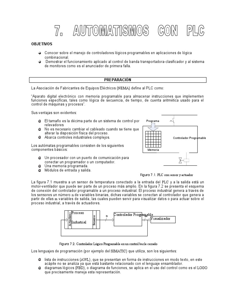 8-7 Automatismos Con PLC | PDF | Controlador lógico programable ...