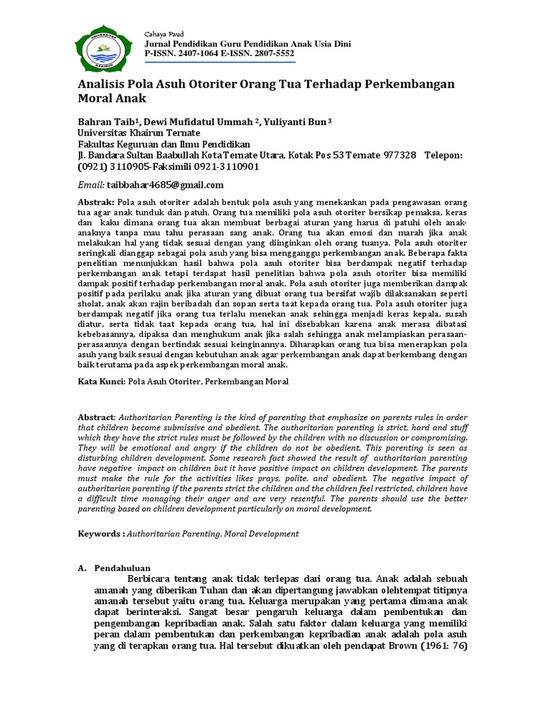 Pola Asuh Otoriter | PDF